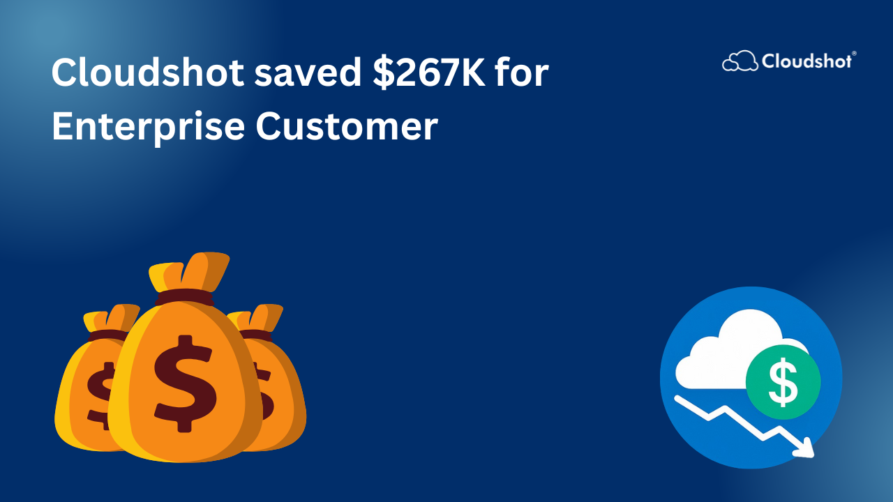 Enterprise Customer Saves Over $267,000 in Cloud Costs with Cloudshot | Cloudshot Case Study